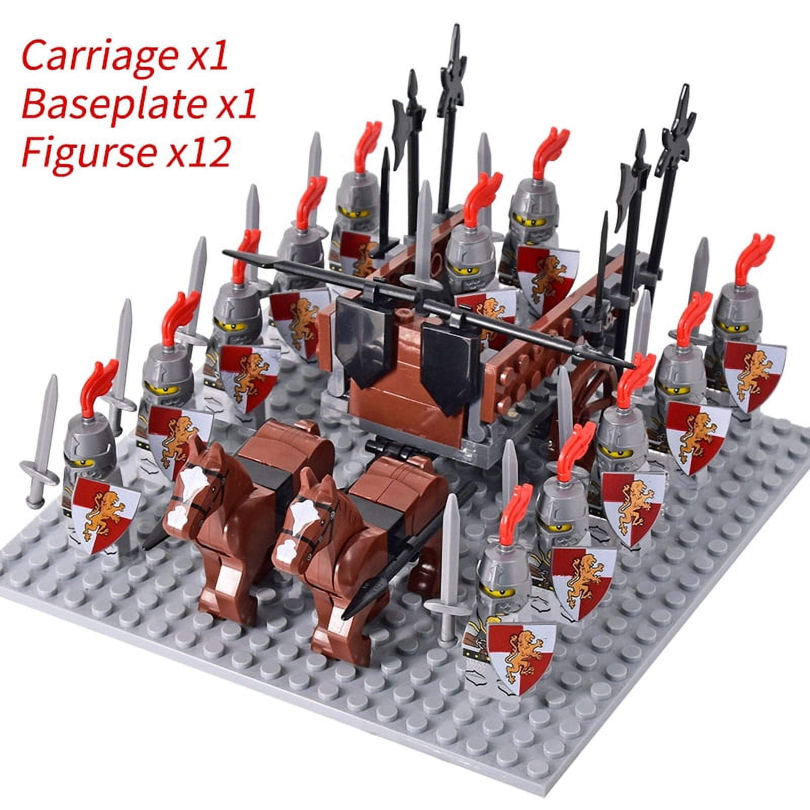 Medieval Knights mini Action Figures Building Blocks Roman Chariot ...