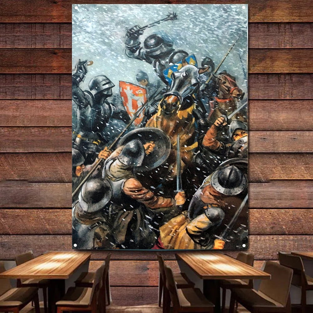 Medieval Knights of Christ History Poster Wall Art Banner Vintage ...