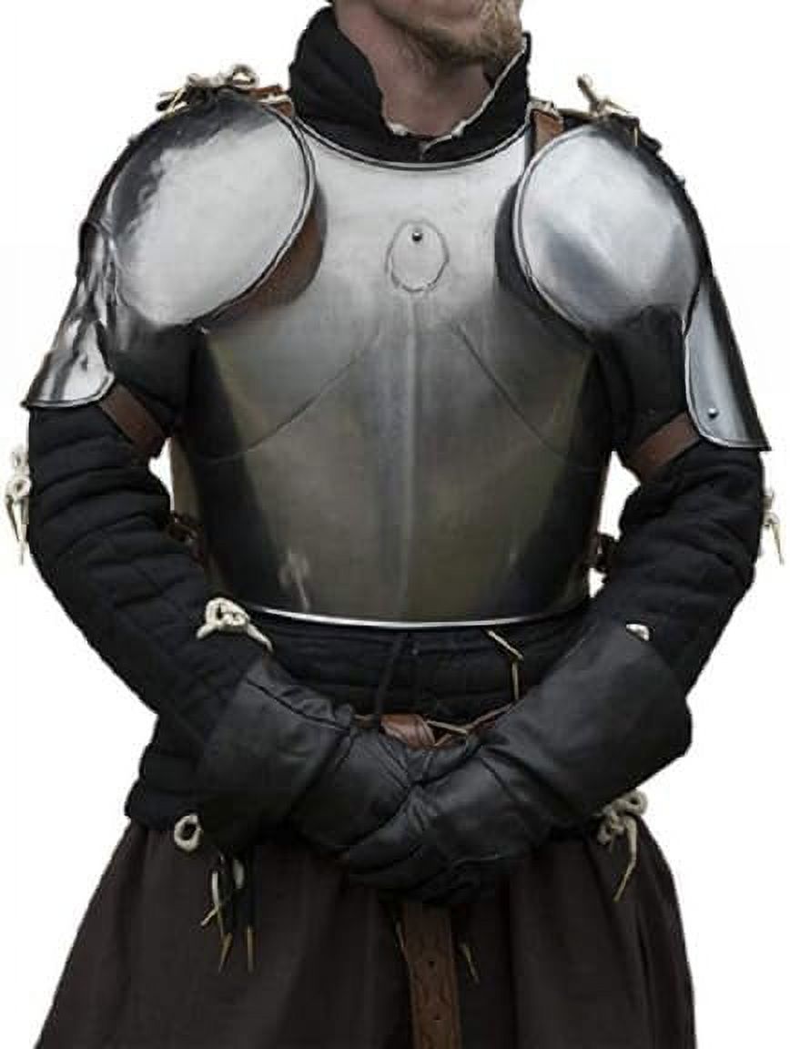 Medieval LARP Fantasy Costume Steel Armour Cuirass Breastplate with Pauldrons Set - Walmart.com