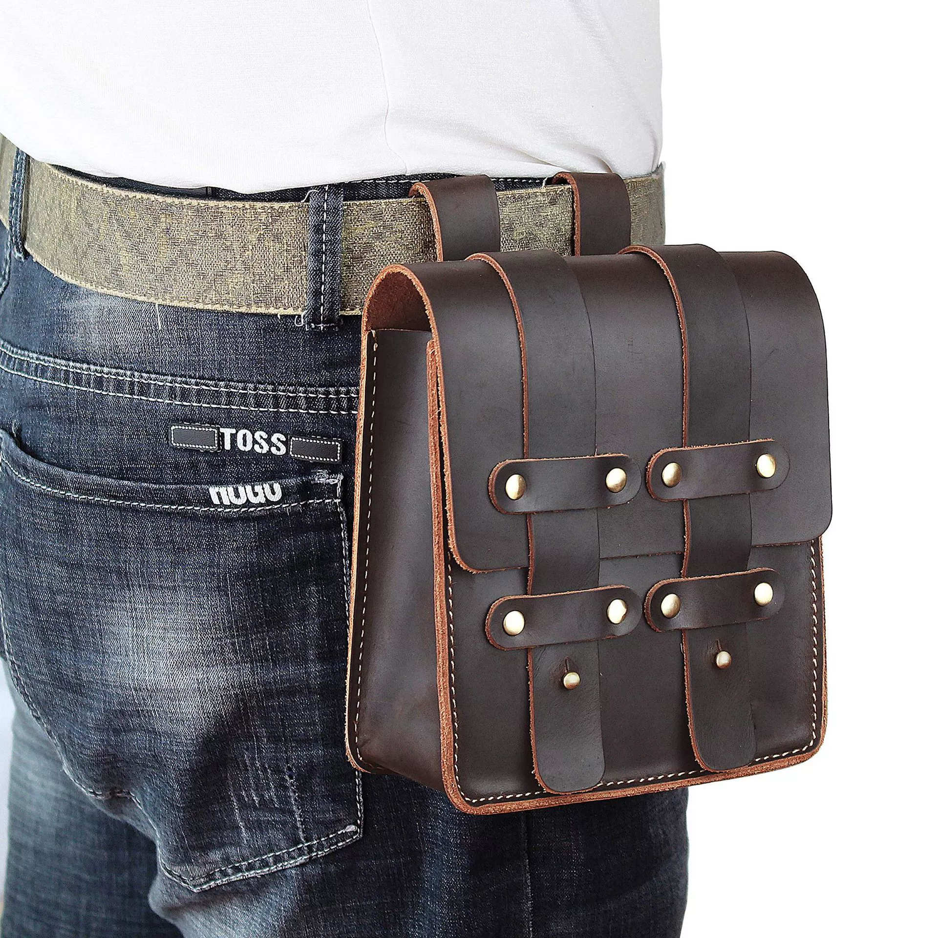 Medieval Leather Belt Pouch Renaissance Costume Accessories LARP Waist ...