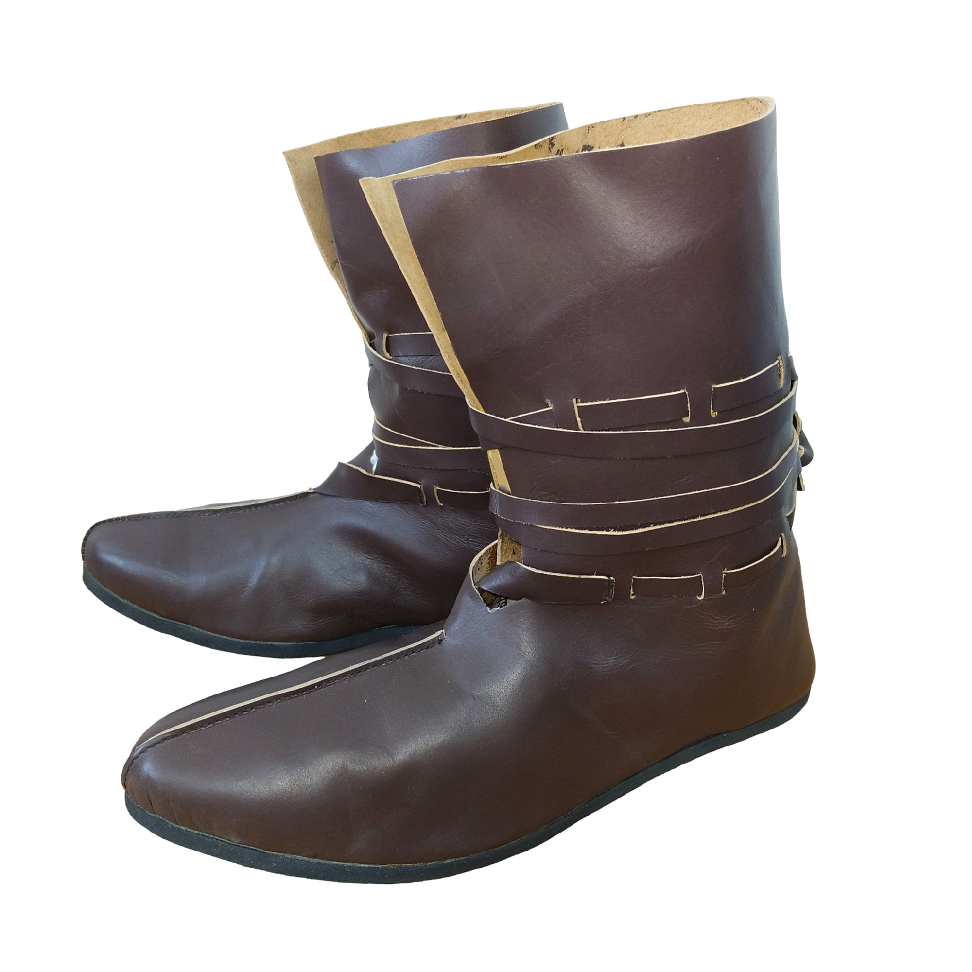 Medieval Leather Shoes Renaissance Fair Ankle Shoe Pirates Movie Prop ...