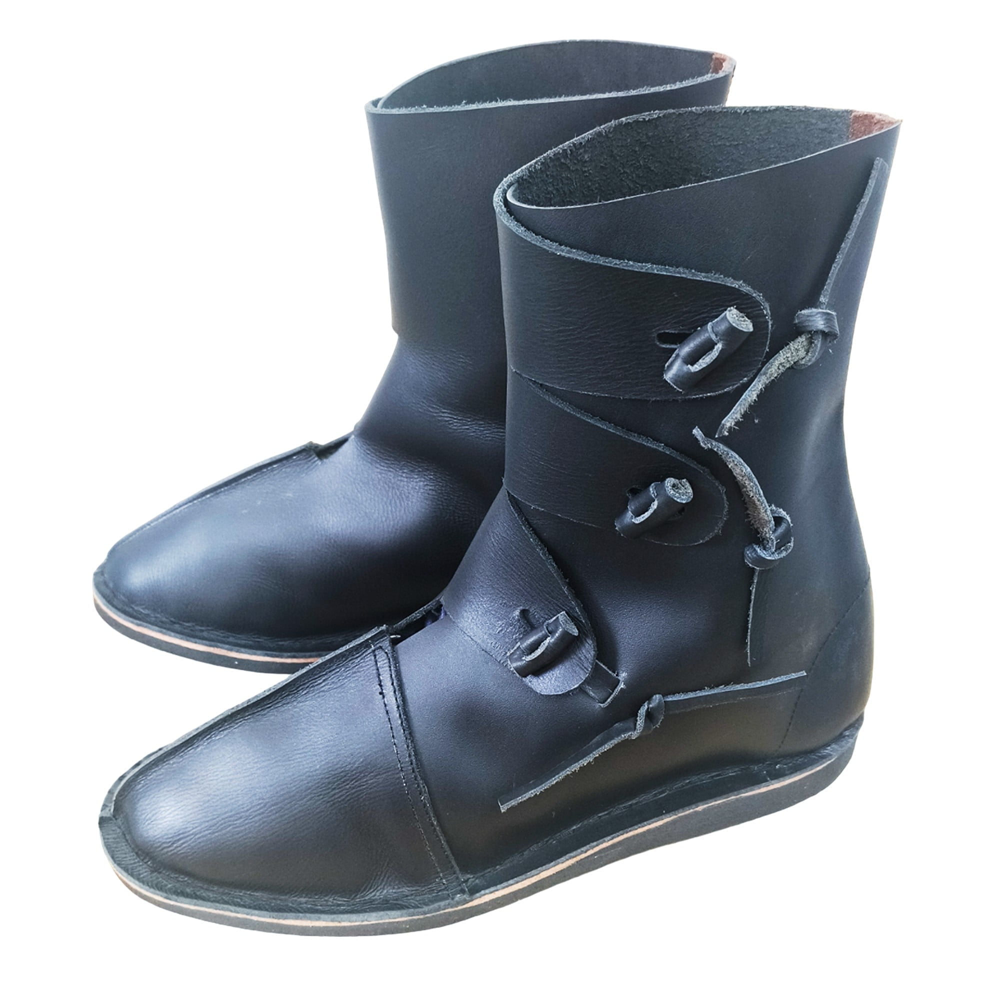 Medieval Leather Shoes Renaissance Fair Pirates Movie Prop Ankle Shoe ...