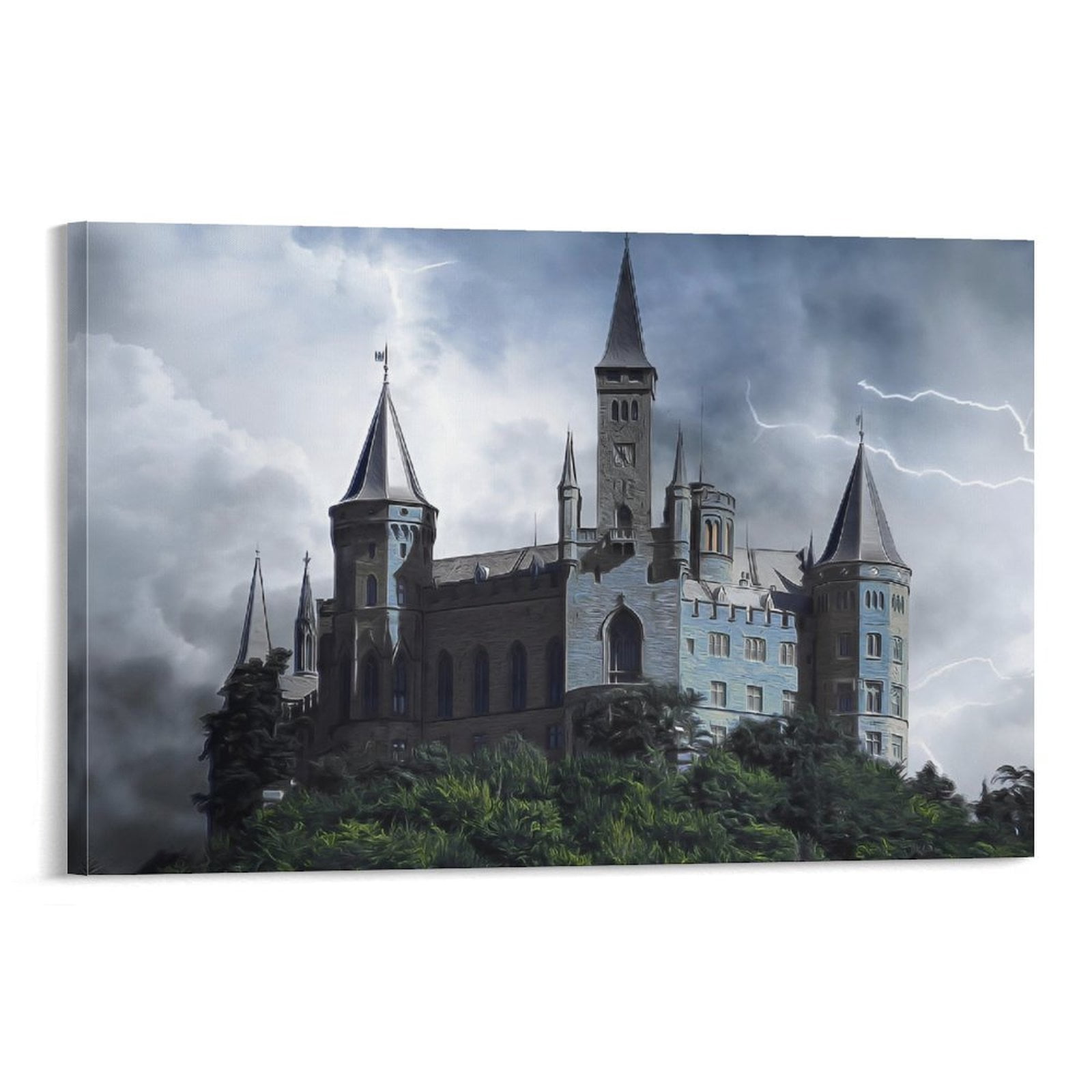 Medieval Lightning Knight Castle Cool Poster Wall Art Poster Scroll ...