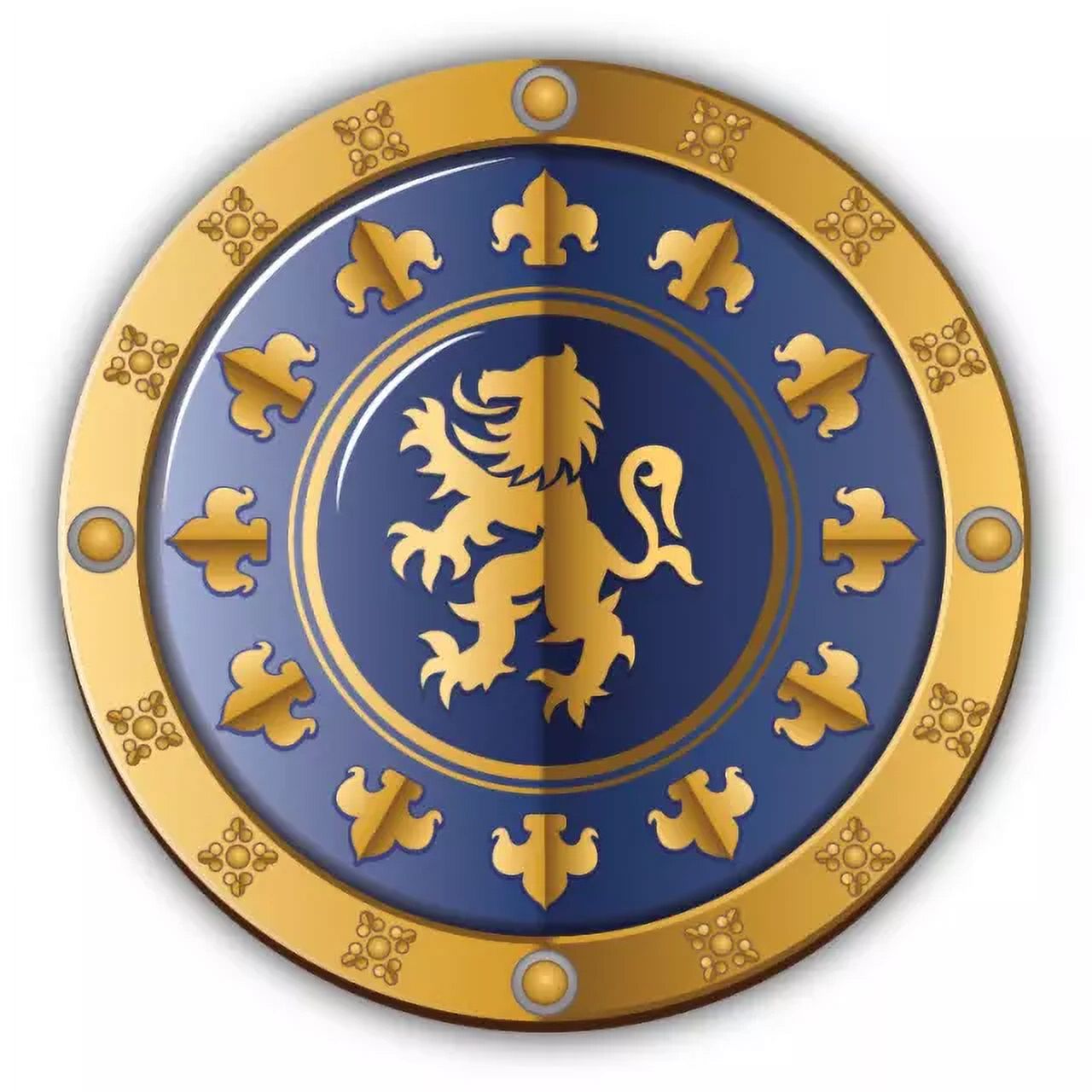 Medieval Lion Shield Sticker Phone Decal Water Bottle Stickers Car ...