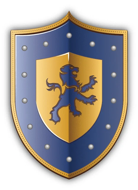 Medieval Lion Silhouette Shield Sticker Phone Decal Water Bottle ...