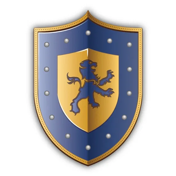 Medieval Lion Silhouette Shield Sticker Phone Decal Water Bottle ...