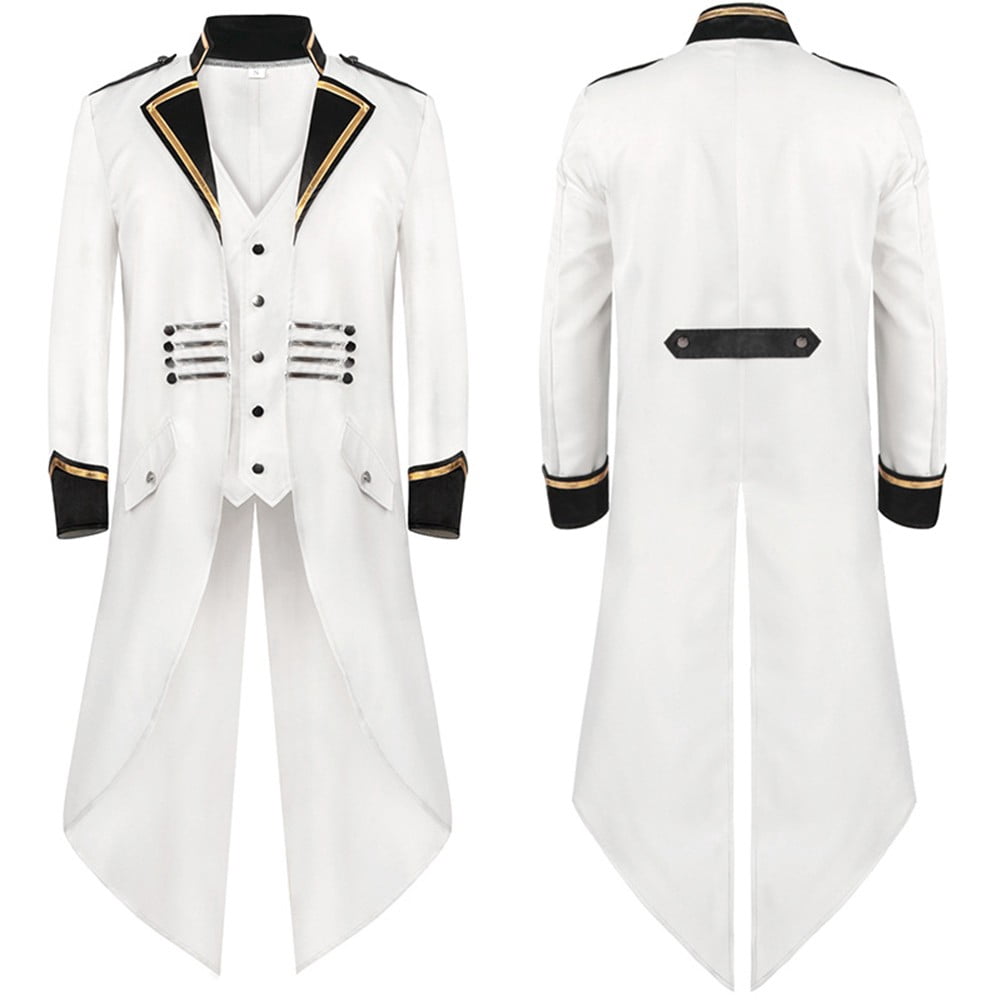 Medieval Mens Victorian Tuxedo Gothic Steampunk Gentleman Tailcoat ...