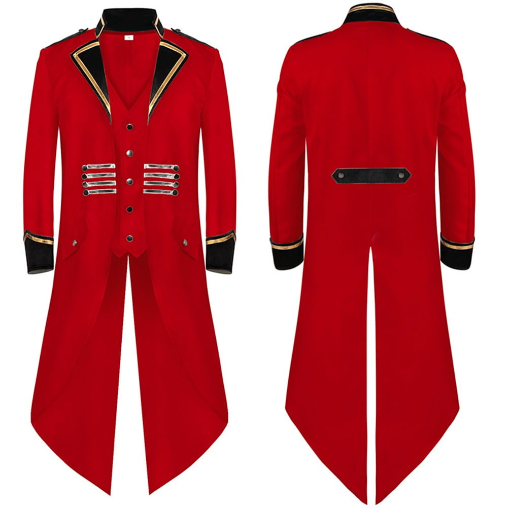 Medieval Mens Victorian Tuxedo Gothic Steampunk Gentleman Tailcoat ...