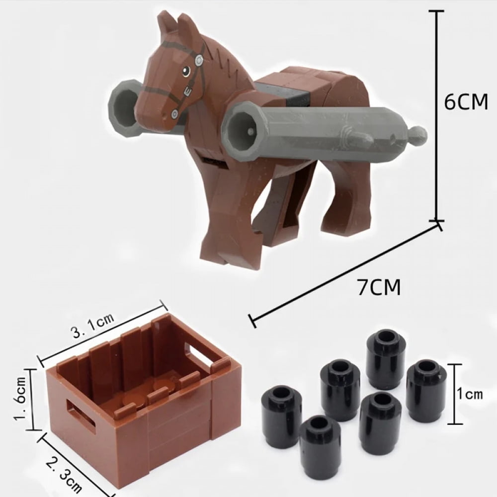 Medieval Military Building Block Toy Artillery Carriage Gun Siege ...