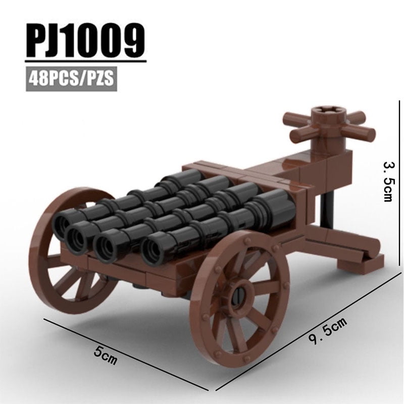 Medieval Military Building Block Toy Artillery Carriage Gun Siege ...