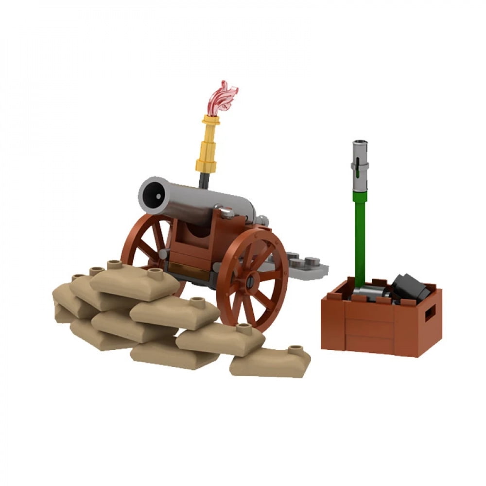 Medieval Military Building Block Toy Artillery Carriage Gun Siege ...
