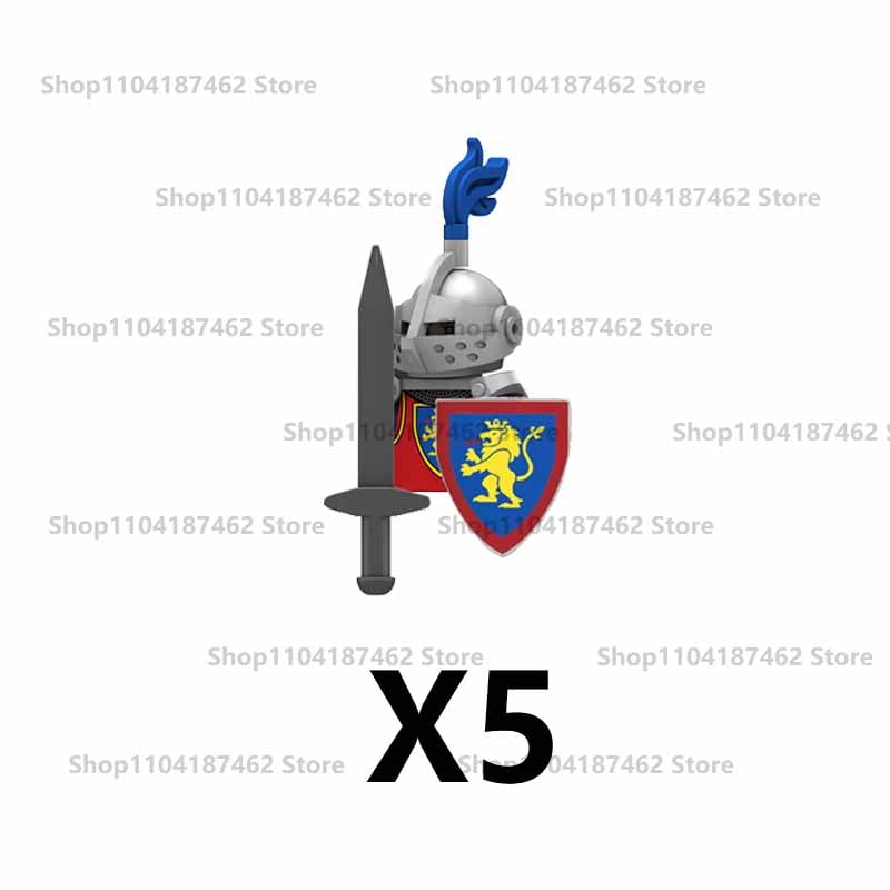 Medieval Military Castle Knight Army Set Building Blocks Green Dragon ...