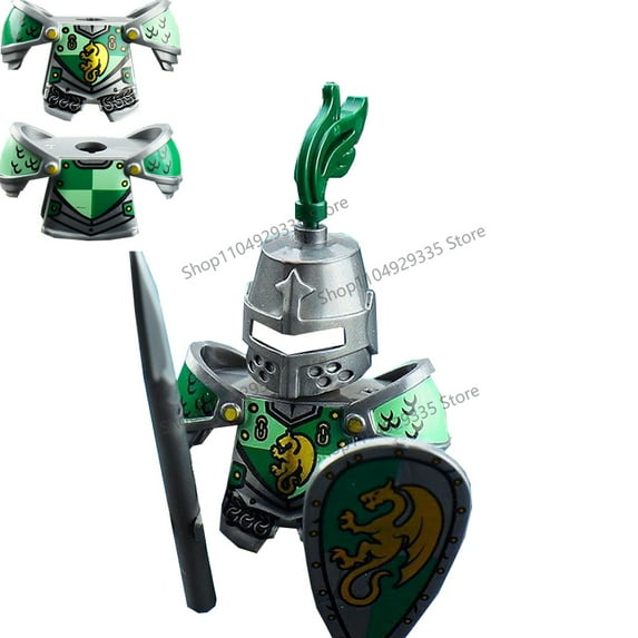 Medieval Military Soldiers Figures MOC Building Blocks Castle Black ...