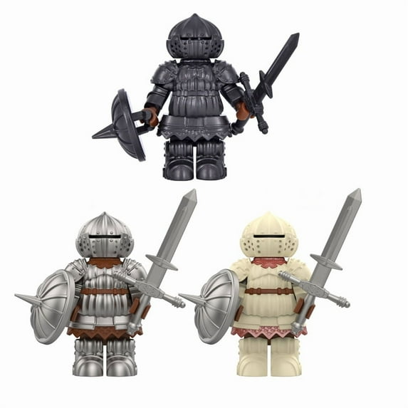 Medieval Onion Knight Detailed Black Knight Armor Minifigure with ...