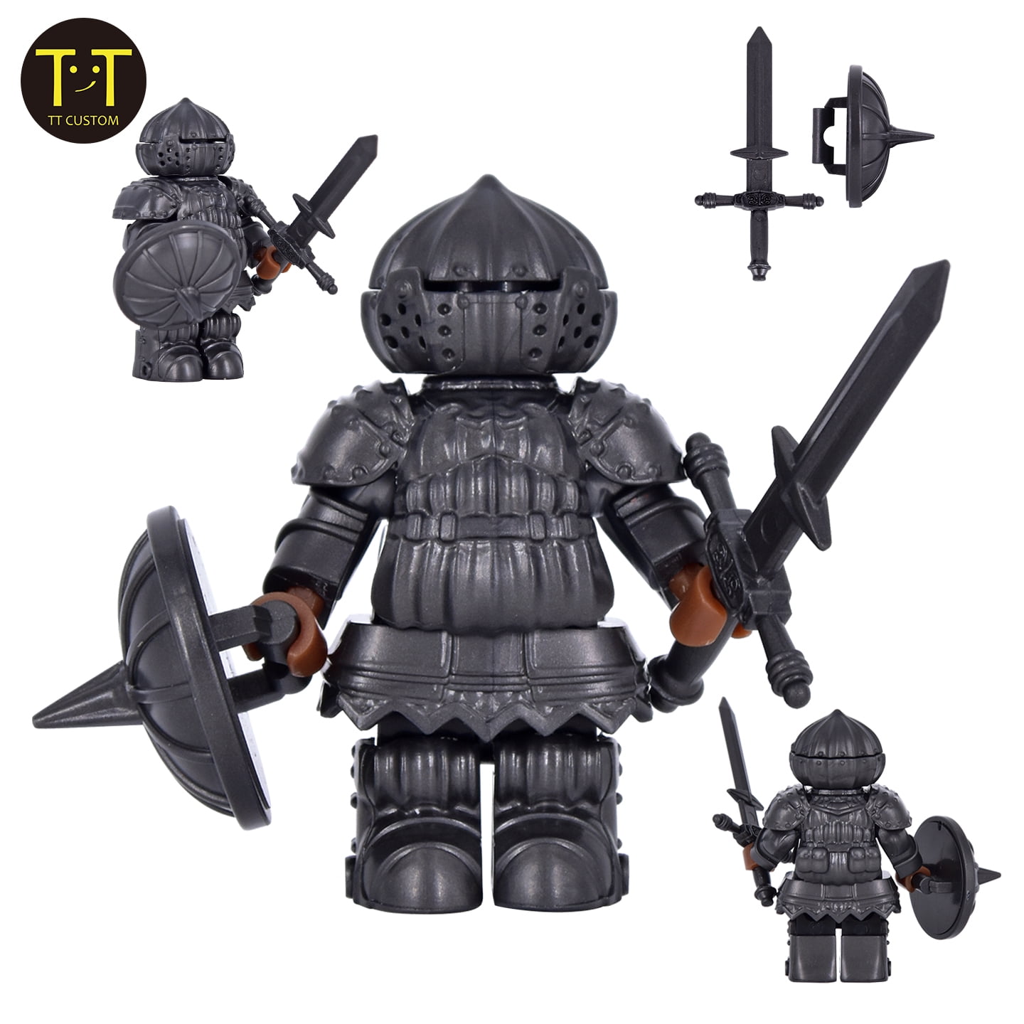 Medieval Onion Knight Detailed Black Knight Armor figure with Big belly ...