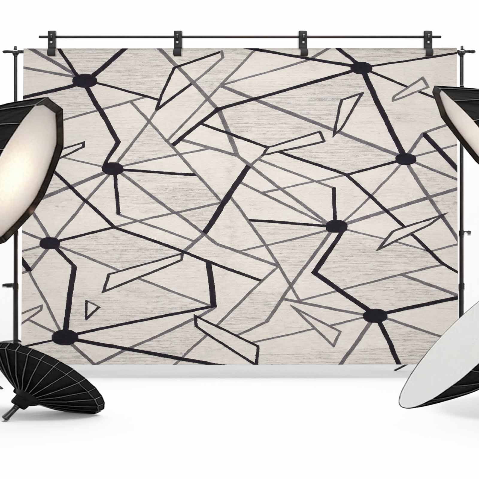 Medieval Photography Backdrop 12x8FT, Irregular Black Stripes Abstract ...