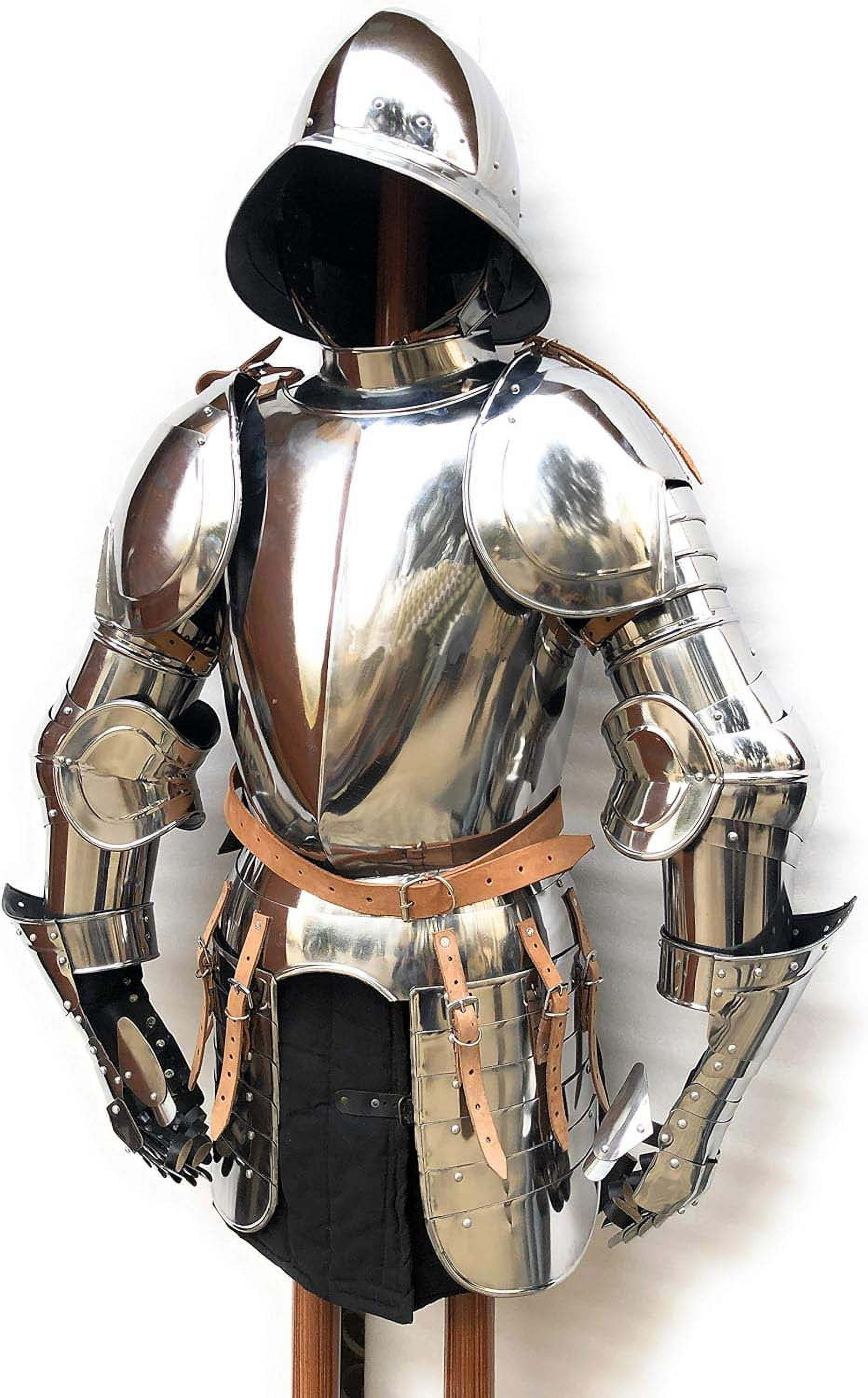 Medieval Plate Half Suit of Armor with Spanish Morion Helmet - Walmart.com