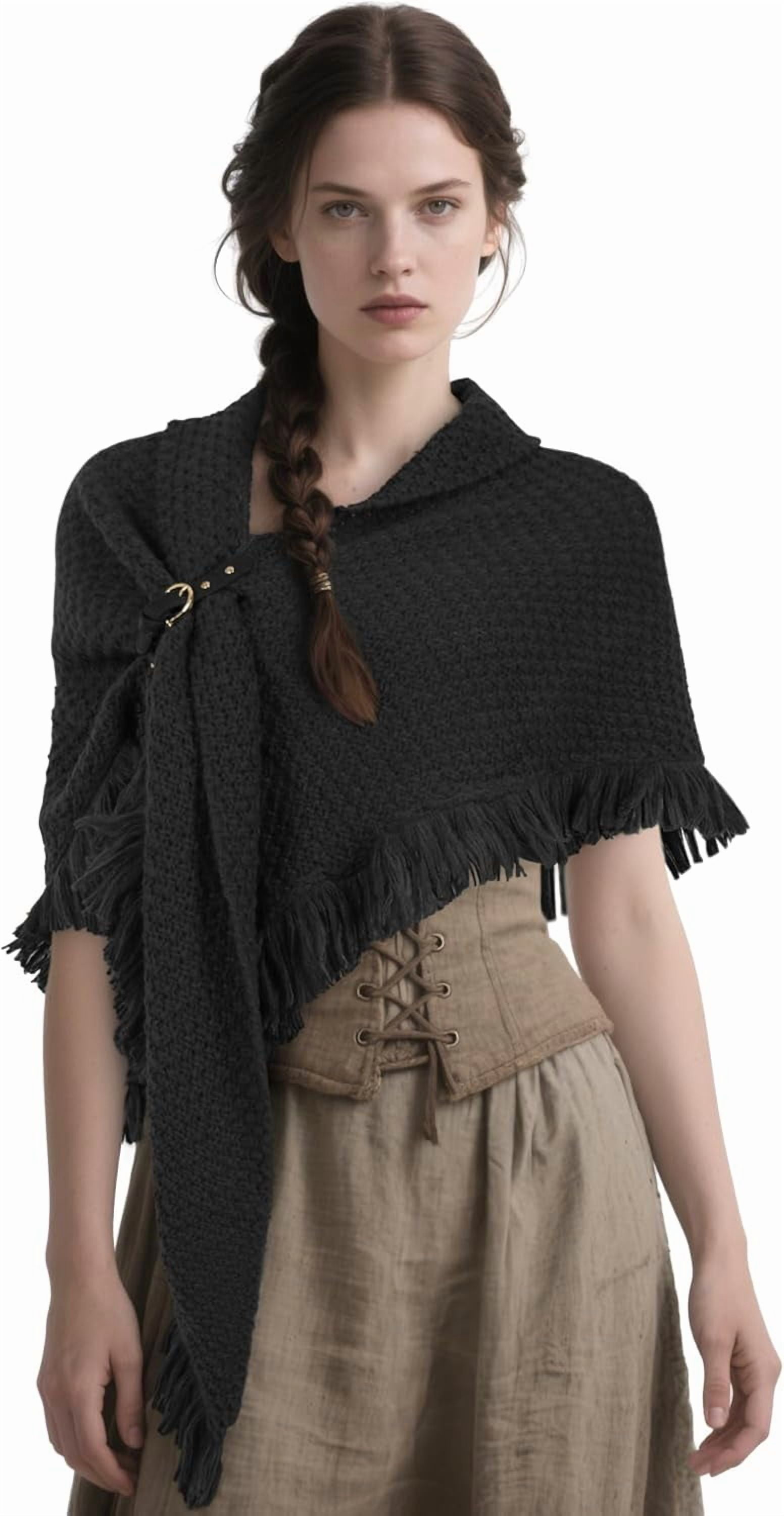 Medieval Post Apocalyptic Scarf Renaissance Shawl Triangle tassel for ...
