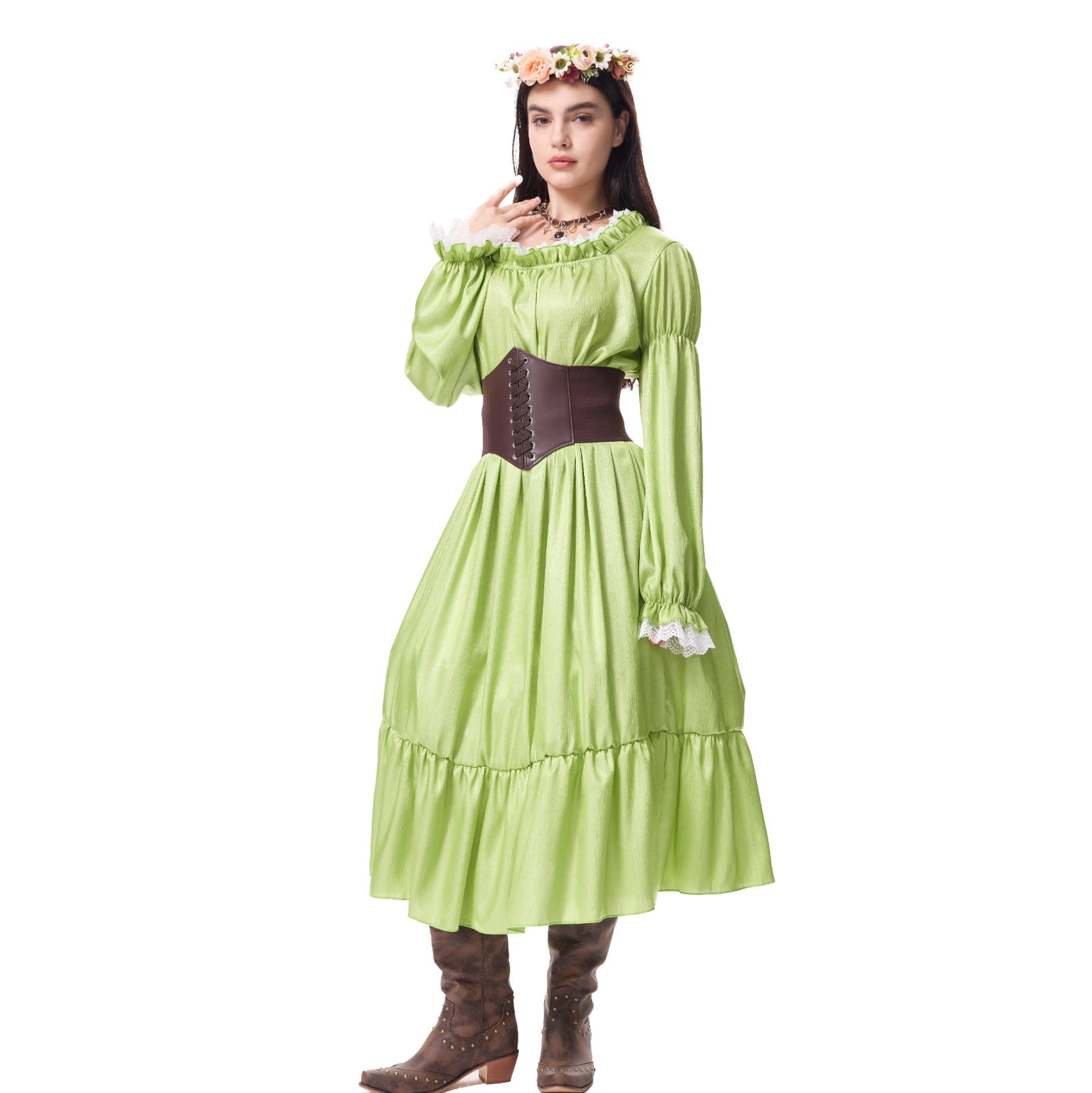 Medieval Renaissance Dress Retro Viking Fake Princess Dress ...