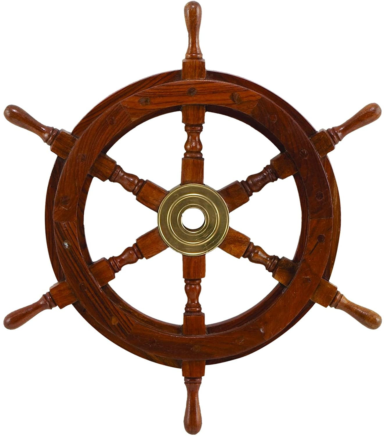 Medieval Replicas Wood Brass Ship Polystone Wheel, 18-Inch - Walmart.com