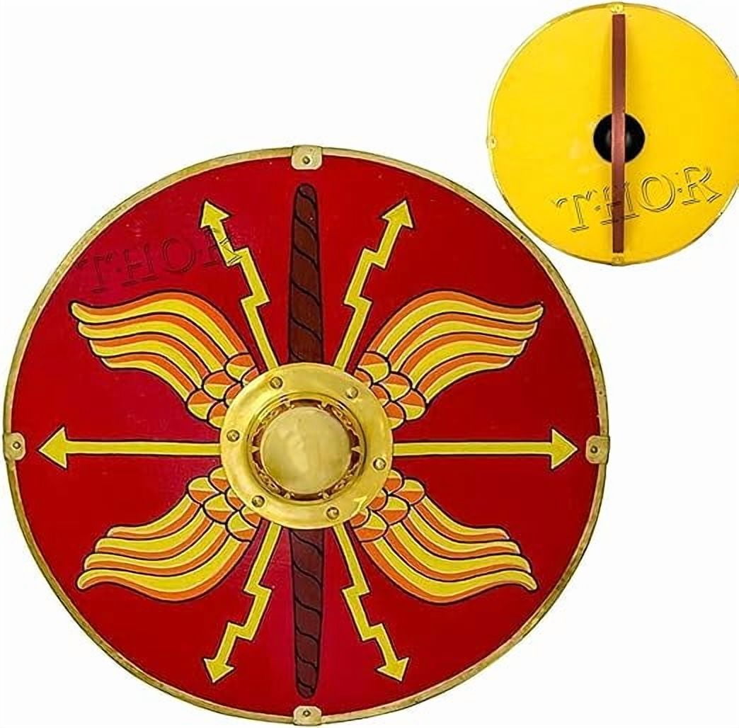 Medieval Roman Armor Viking Round Shield 24" Rustic Vintage Home Decor ...
