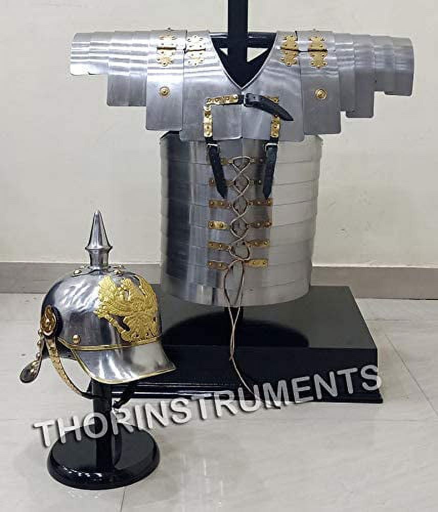 Medieval Roman Lorica Jacket/Armour German Hub Helmet Larp Costume ...