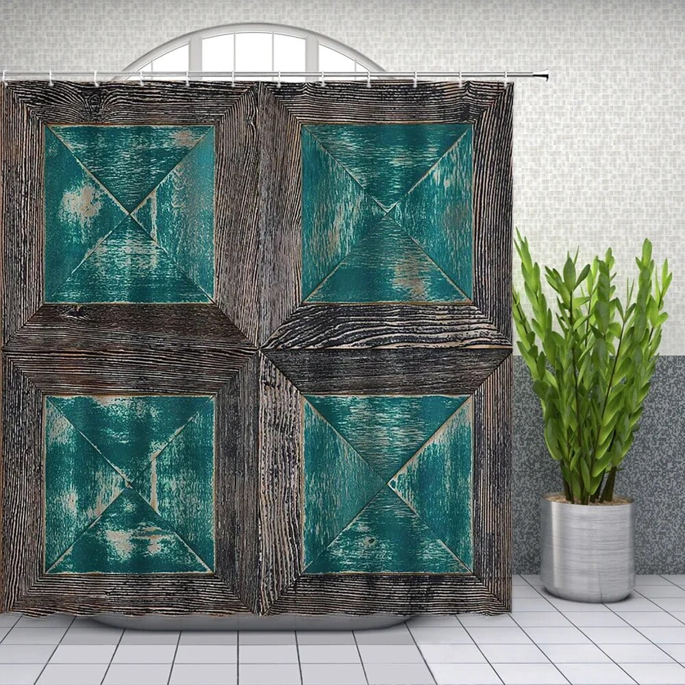Medieval Shower Curtain High-end Wooden Castle Wall and Gate Mid ...