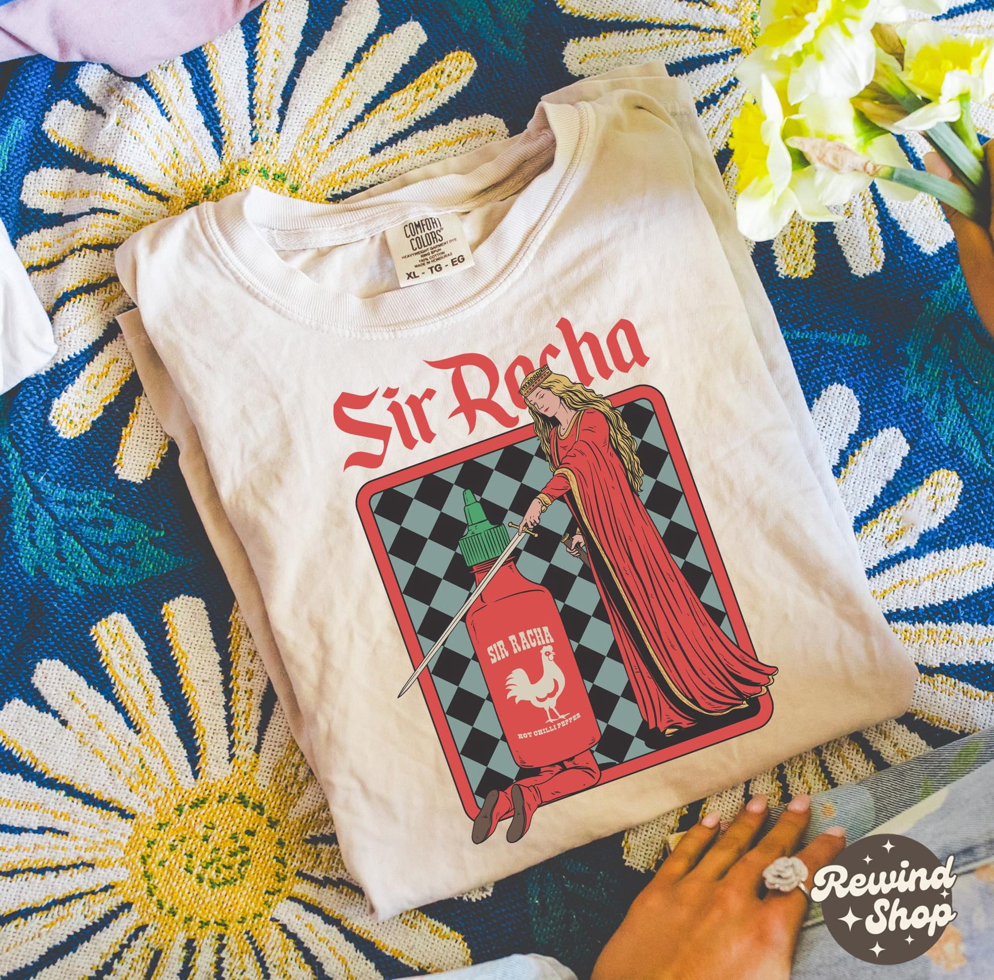 Medieval Sir Racha Shirt Sriracha Graphic Tees Funny Meme Shirts Funny ...