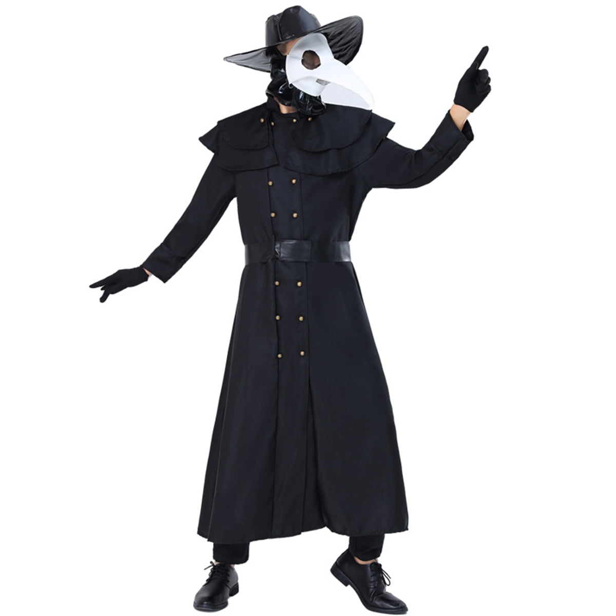 Medieval Steampunk Style Plague Doctor Costume Beak Crow Long Beak Mask
