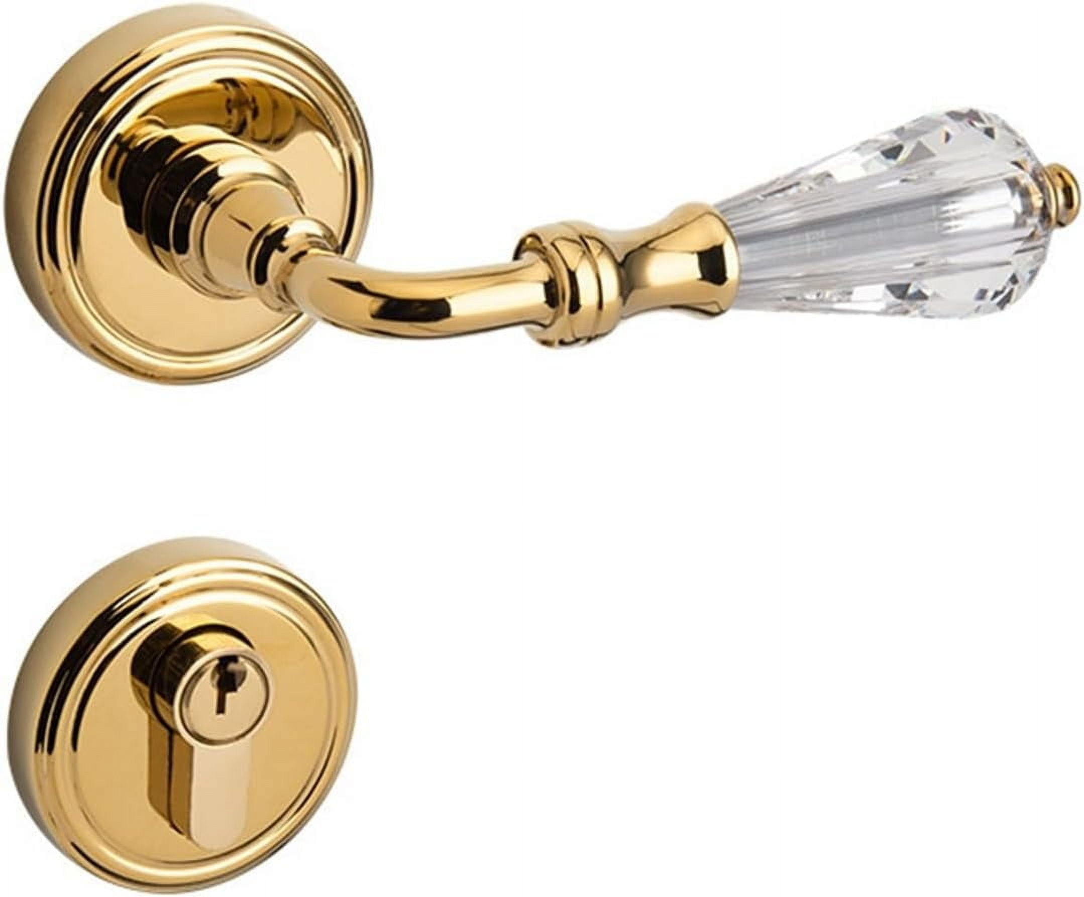 Medieval Style Indoor Pure Copper Silver Door Lock Silent Home Bedroom ...