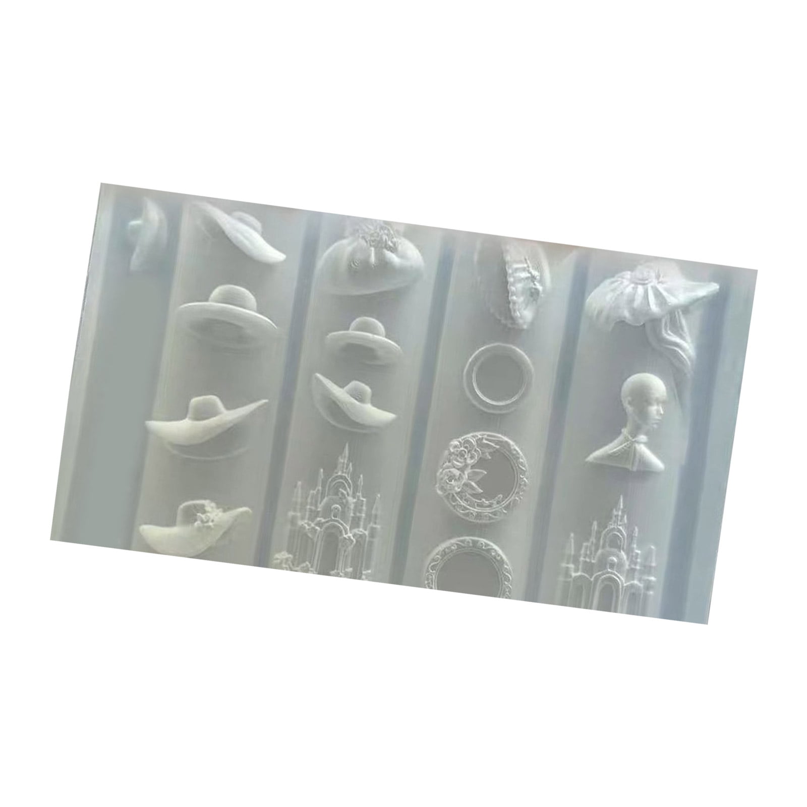 Medieval Styles Lace Hat Silicone Molds Hats Nails Stamping Mold For ...