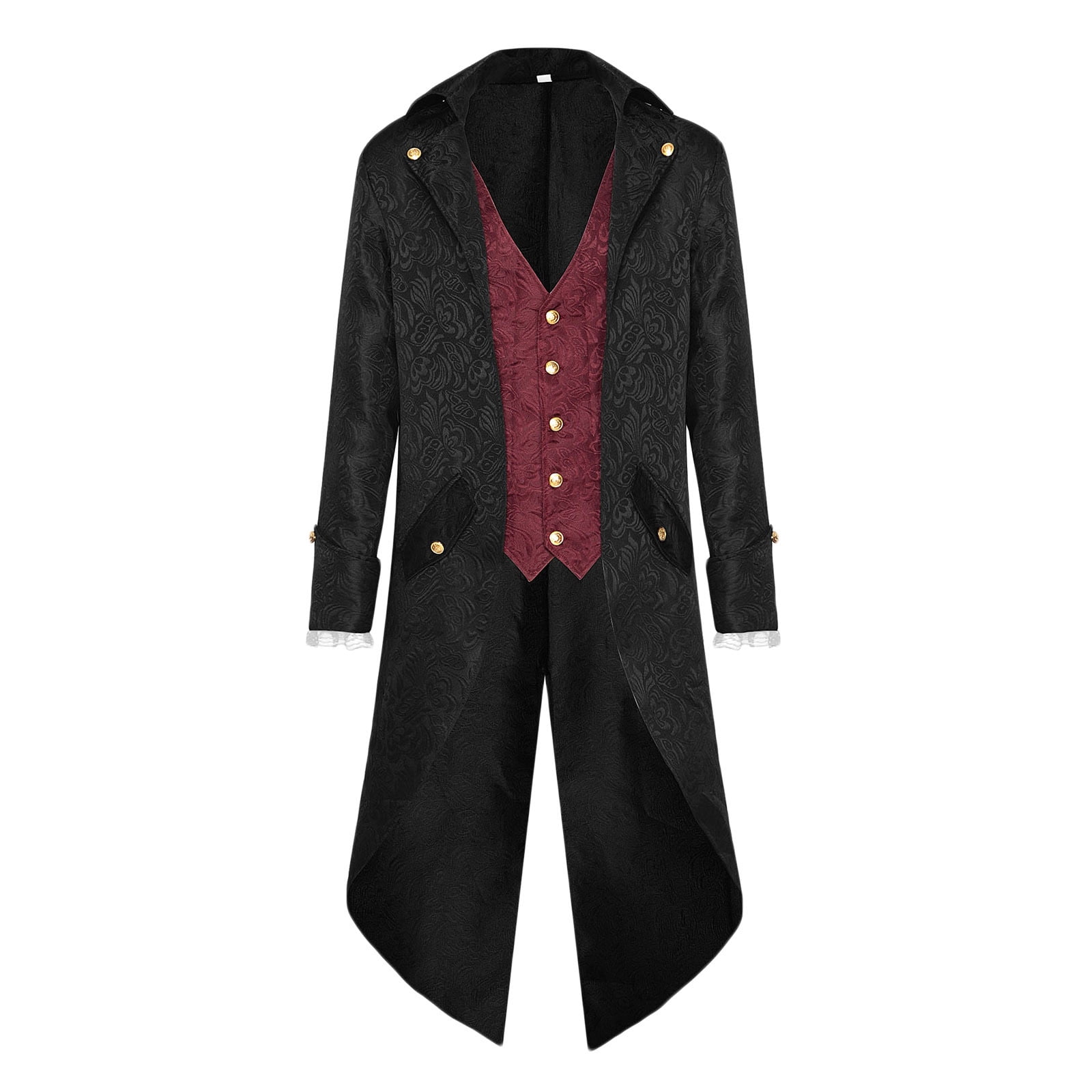 Medieval Tailcoat Jacket for Men Halloween Costume Gothic Victorian ...
