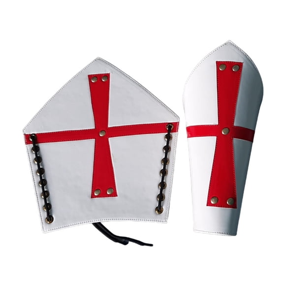 Medieval Templar Crusader Leather Hand Guards Pair Roman Legionnaire ...