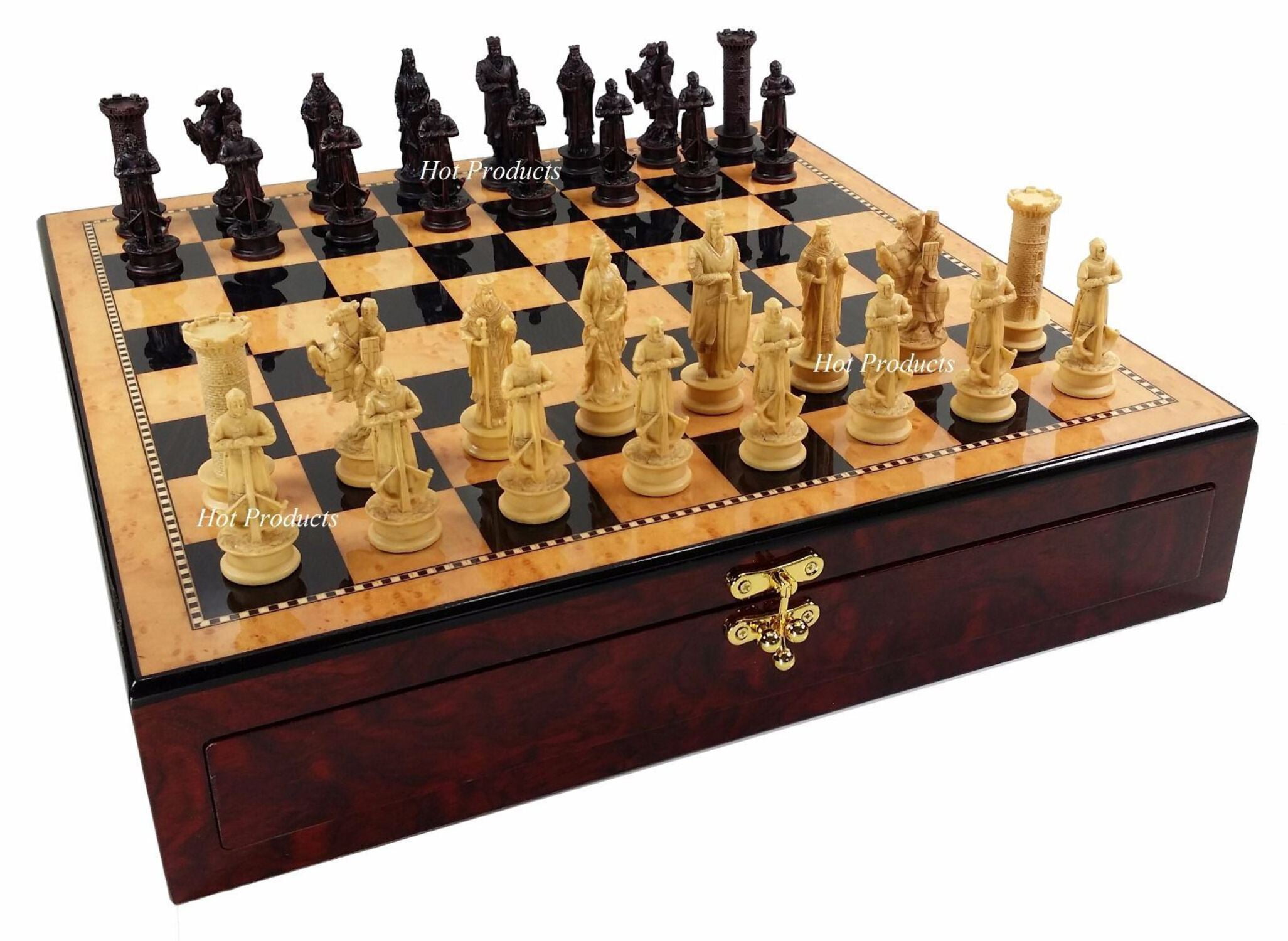 Medieval Times Crusades King Richard Chess Set Antique Color 17 ...