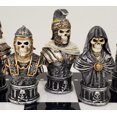 Medieval Times Skull Busts Gothic Fantasy Skeleton Chess Men Set - NO ...