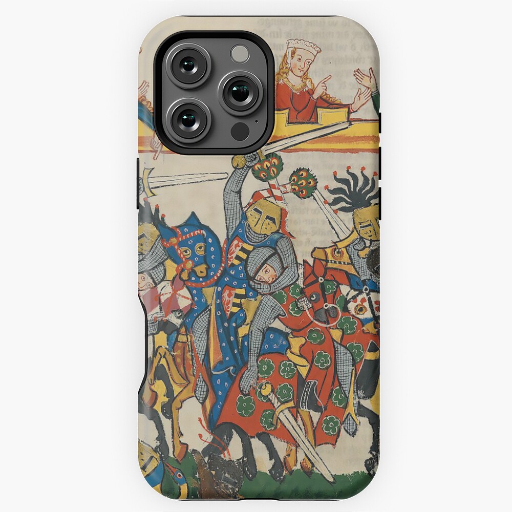 Medieval Tournament 14th Century Knight Jousting Battle Art Phone Case ...