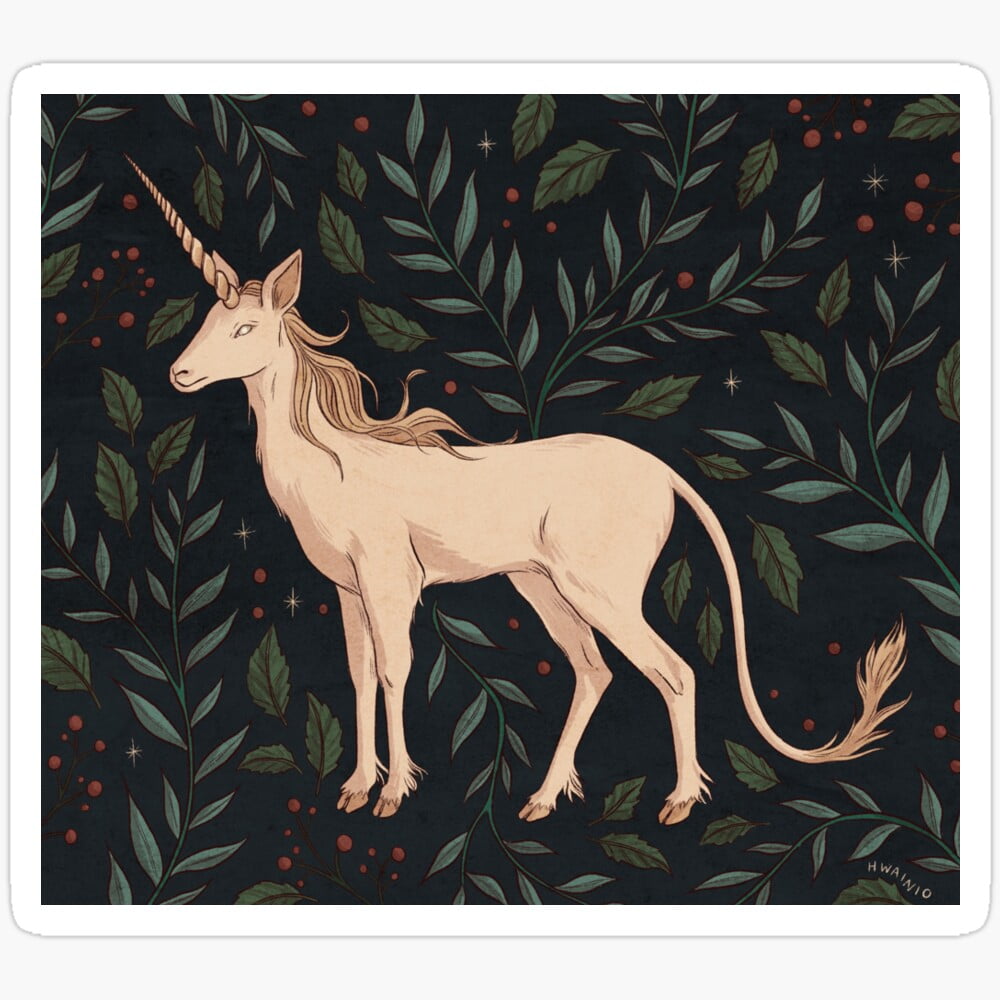 Medieval Unicorn Sticker Phone Decal Water Bottle Stickers Car Decals ...