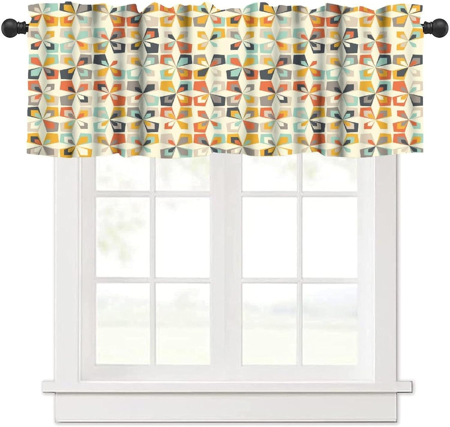 Medieval Valance Curtain, Modern Mid Century 1950s 1960s Iconic Modern ...