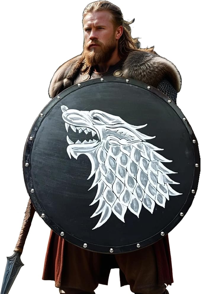 Medieval Viking Oak Shield - Game of Thrones Inspired - Ned Stark ...