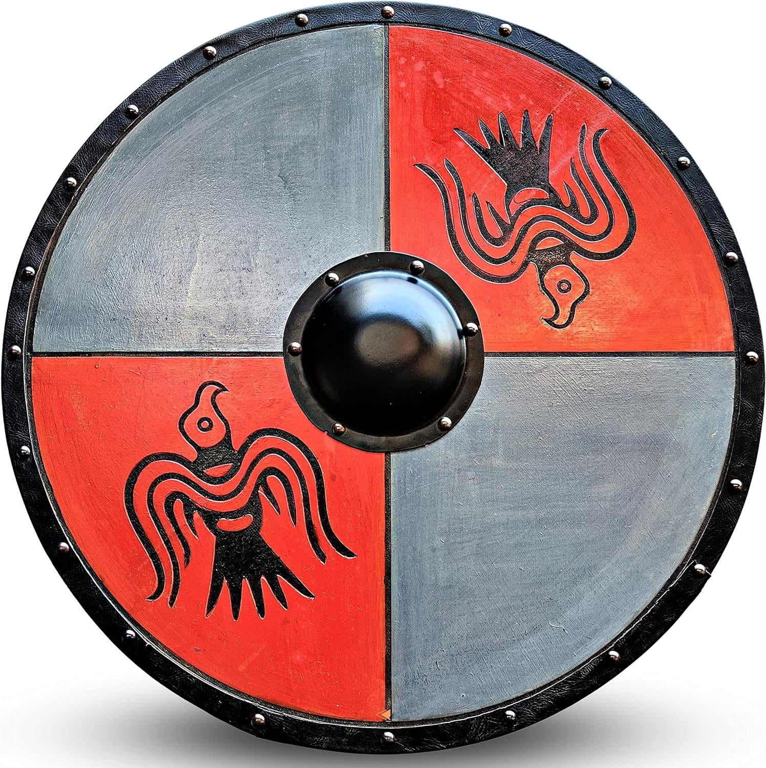 Medieval Vikings Adult Size 24" Warrior Shield Handmade Natural Wood ...