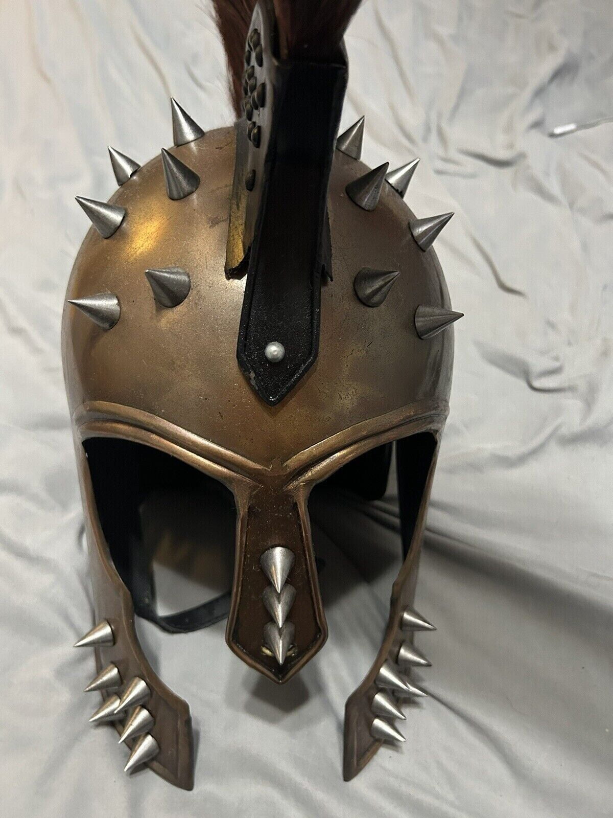 Medieval Warrior Brand 20G Steel Punk Trojan Helmet w/ Ponytail ...
