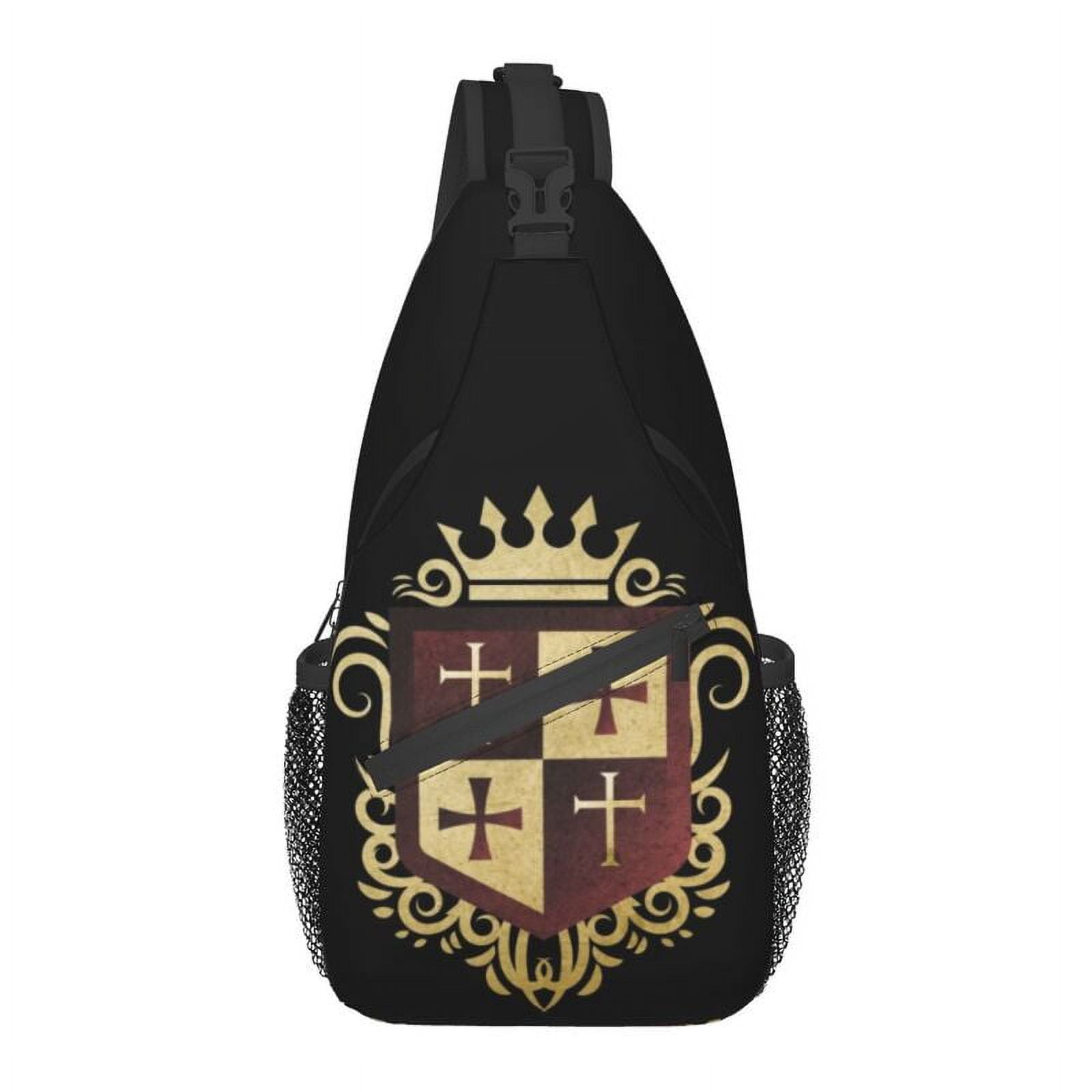 Medieval Warrior Knights Templar Cross Crossbody Sling Backpack Men ...