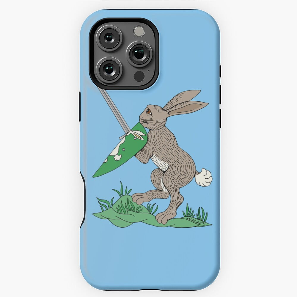 Medieval Warrior Rabbit Knight Art Phone Case for iPhone 16 15 14 13 12 ...