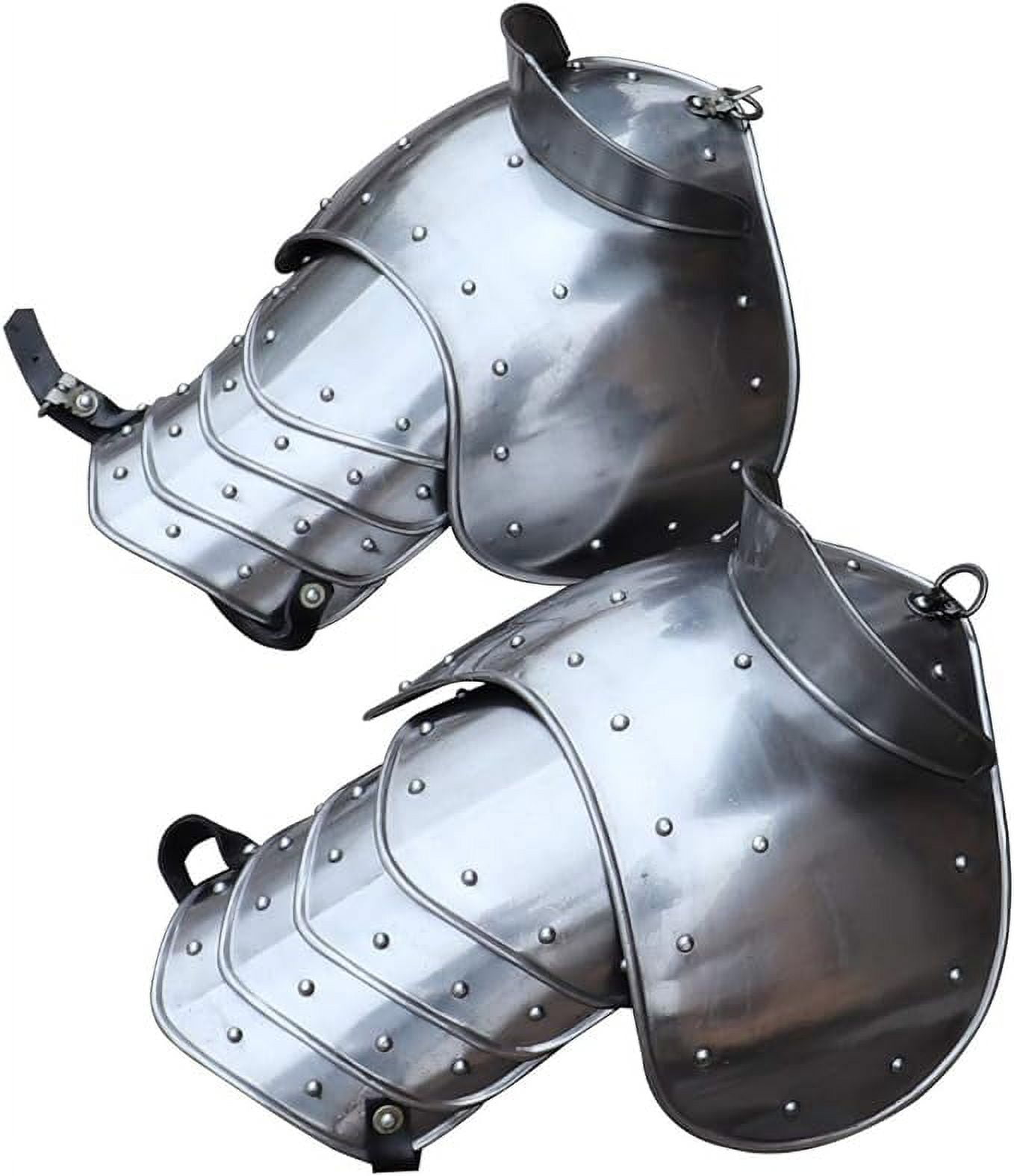 Medieval Warrior Riveted Pauldrons with Sword Breakers - Walmart.com