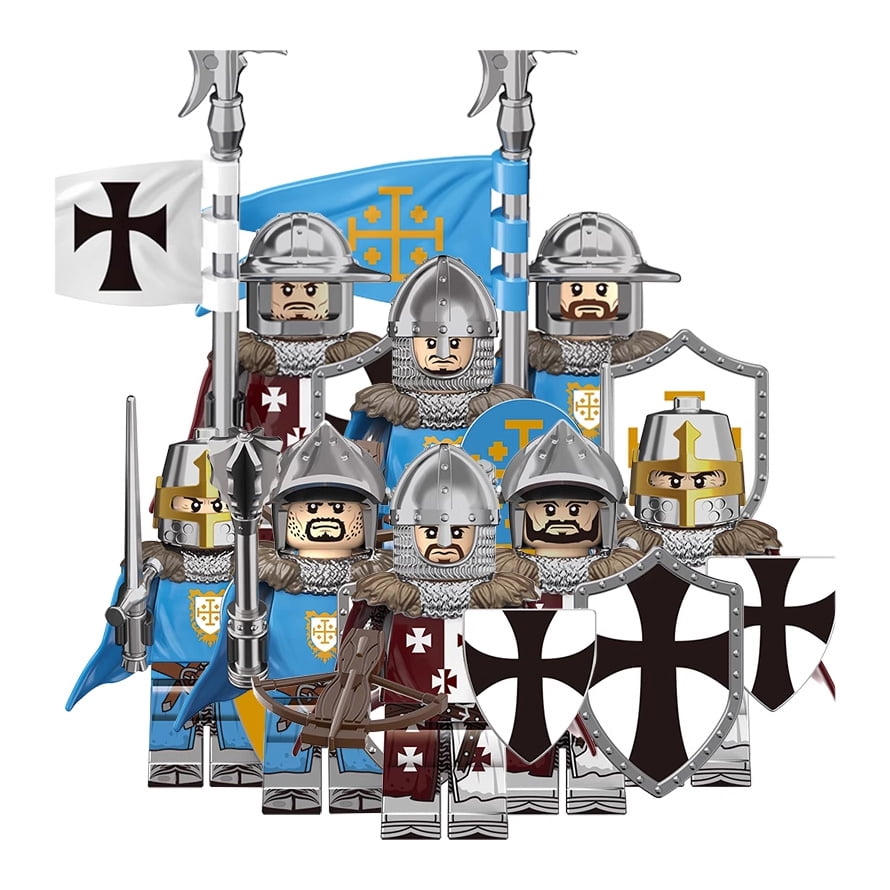 Medieval Warriors 8PCS Figure Set – DIY Building Blocks, Jerusalem ...