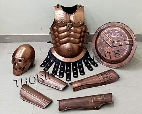 Medieval Weapon Body Armor Jacket Set Skull Helmet Leg & Arm Guard ...