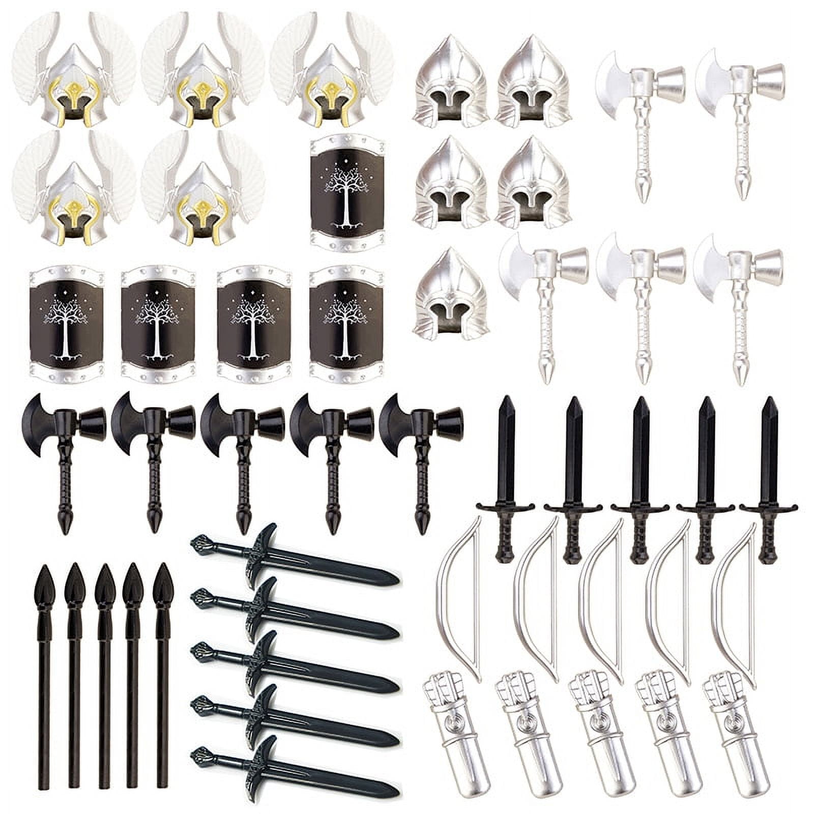 Medieval Weapons Kit Middle Age Military Figure Knights Helmet Armor ...