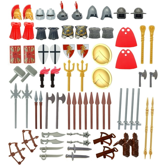 Medieval Soldiers Weapons for Military Building Block Figure Middle Age ...