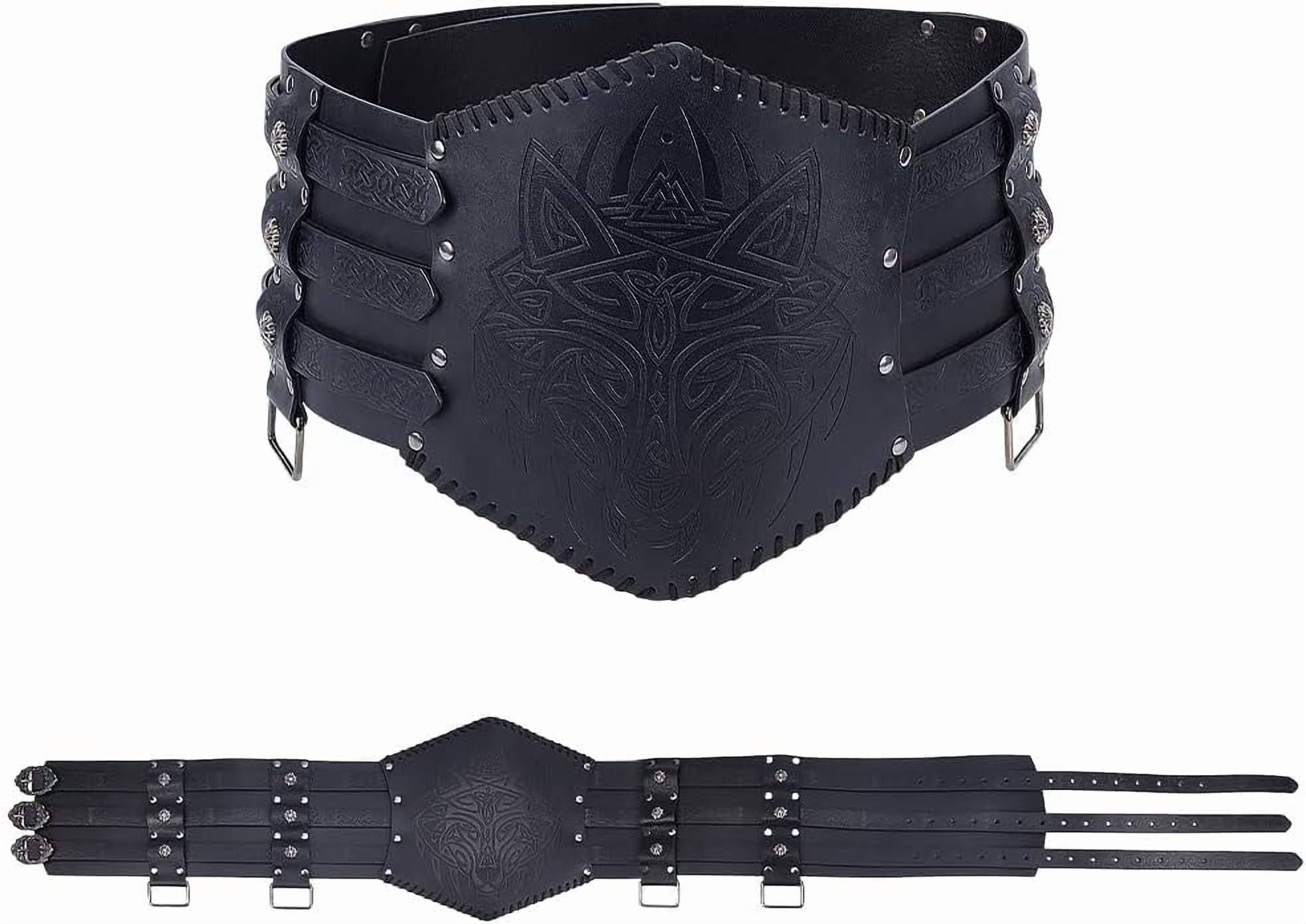 Medieval Wide Belt Leather Armor Belt Vintage Renaissance Wide Belt ...