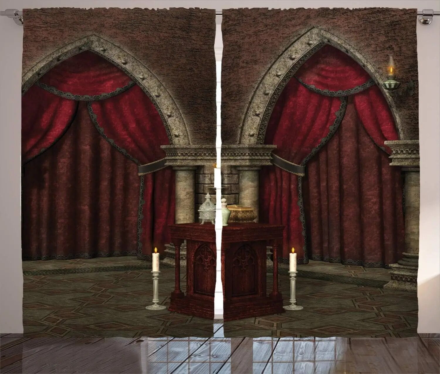 Medieval in Stylish Chapel Curtains for Living Room ration Window ...
